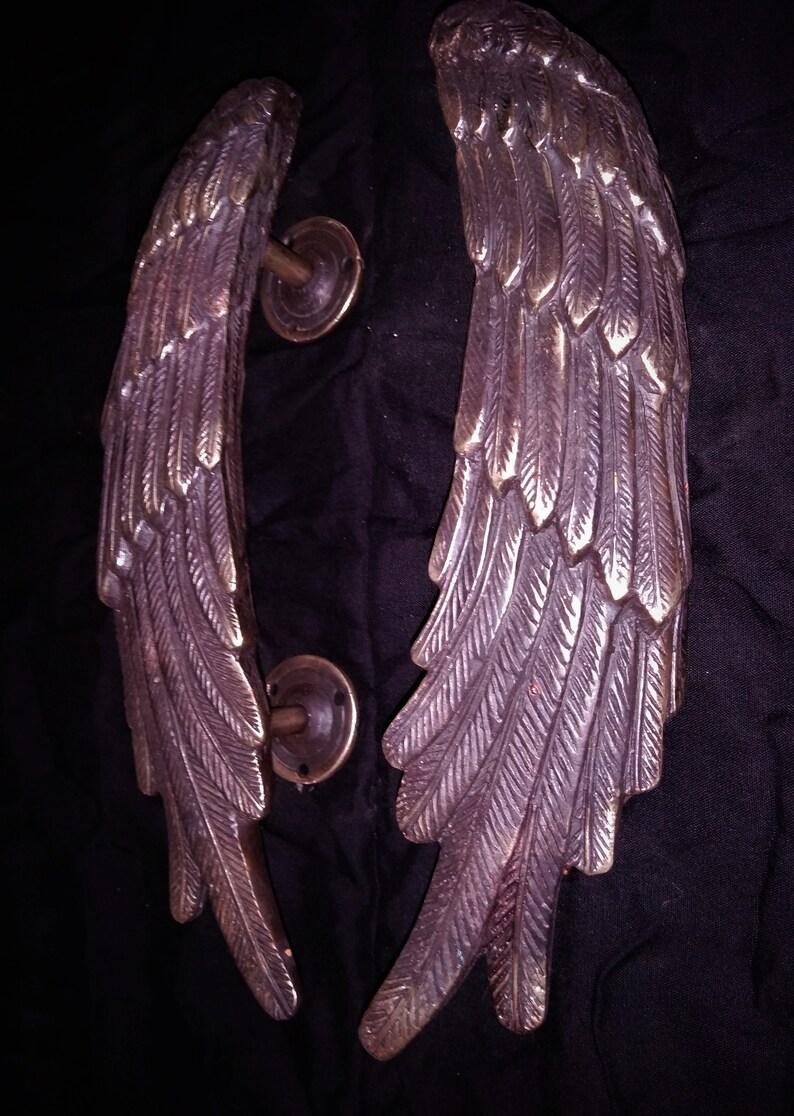 Angel Wings Door Handles Pair Couple 9.5 Beautiful - Etsy