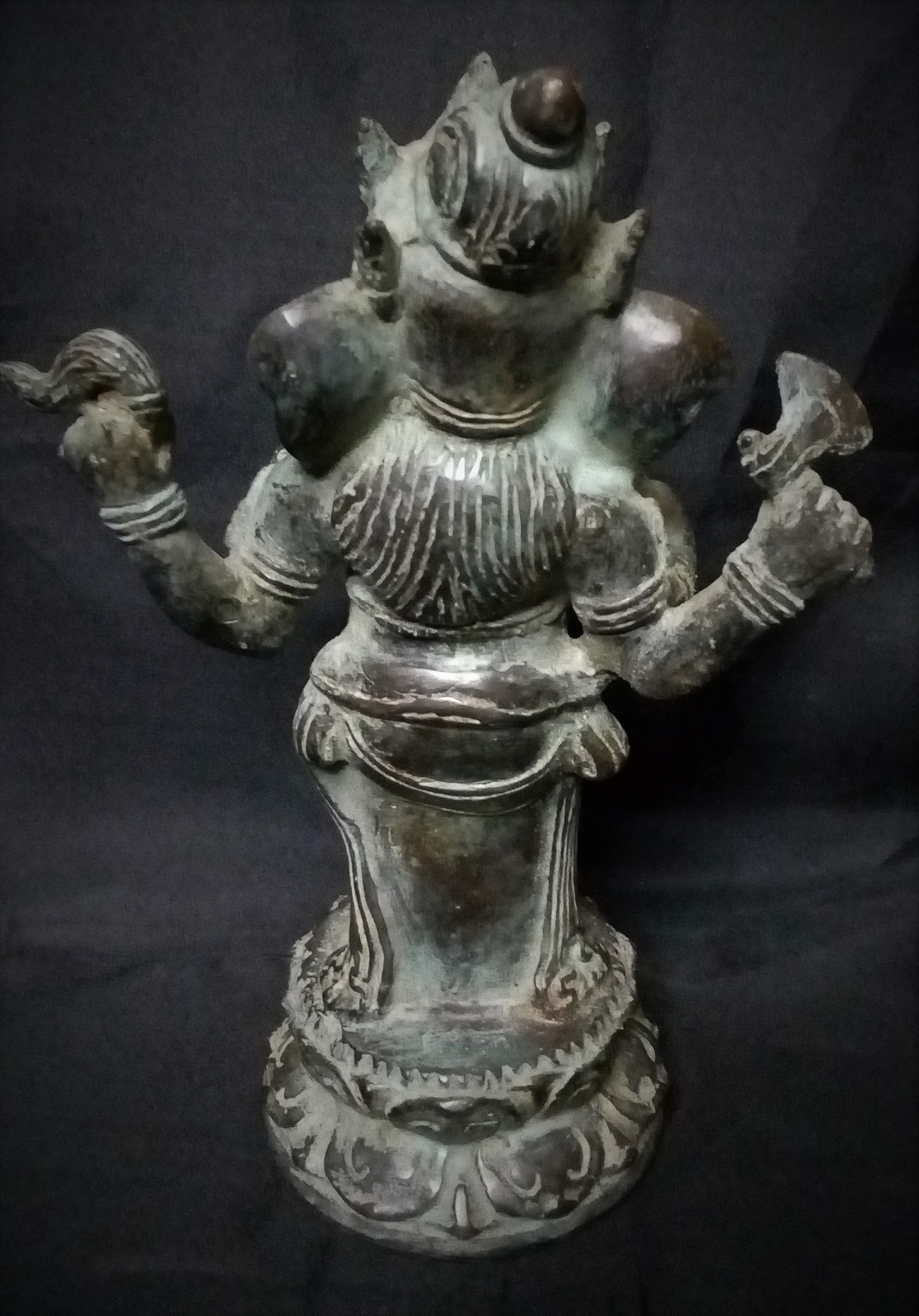 Ganesh Multi Hand Bronze Brass Statue 8 Standing - Etsy