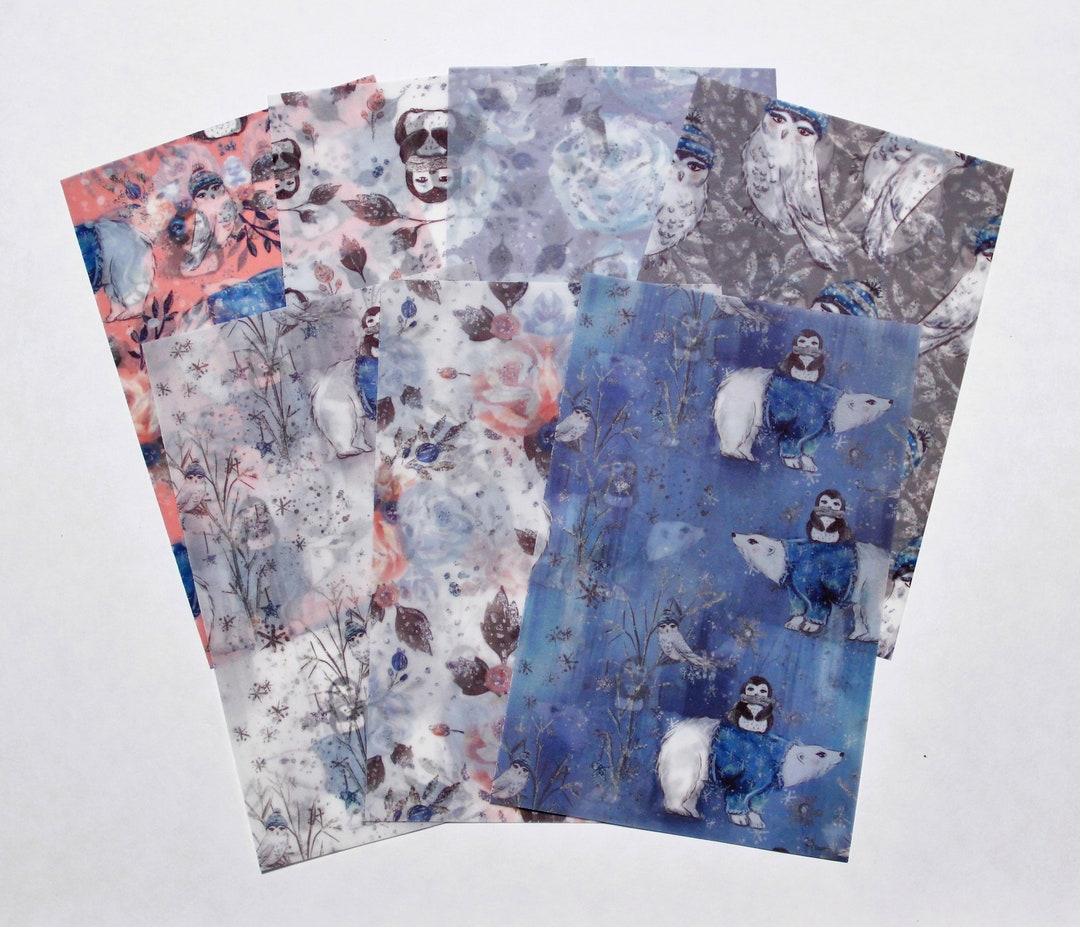 Winter Bloomsical Vellum Paper, Planner Scrapbook Embellishment - Etsy