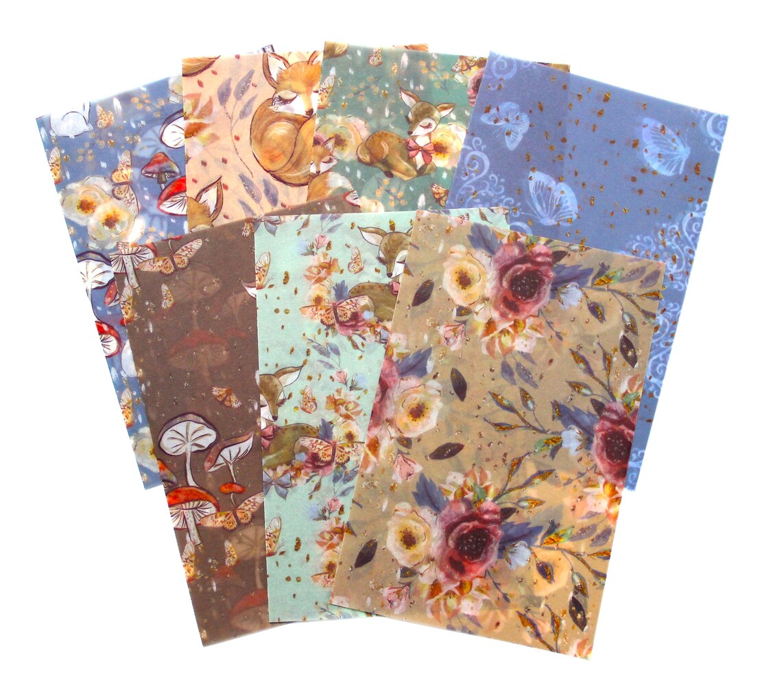 Autumn Meadows Vellum; Floral Vellum; Vellum Paper; Planner Paper ...