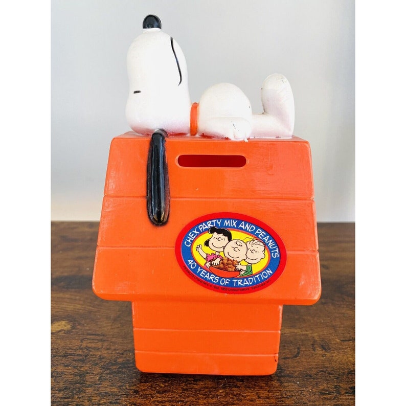 Snoopy Vintage 1966 Bank Chex Party Mix and Peanuts 40 Years - Etsy