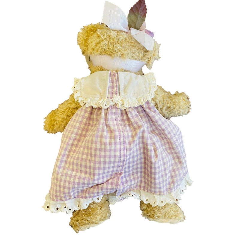 Bearington Bear Jennifer #1554 NWT Purple Gingham Dress - Etsy
