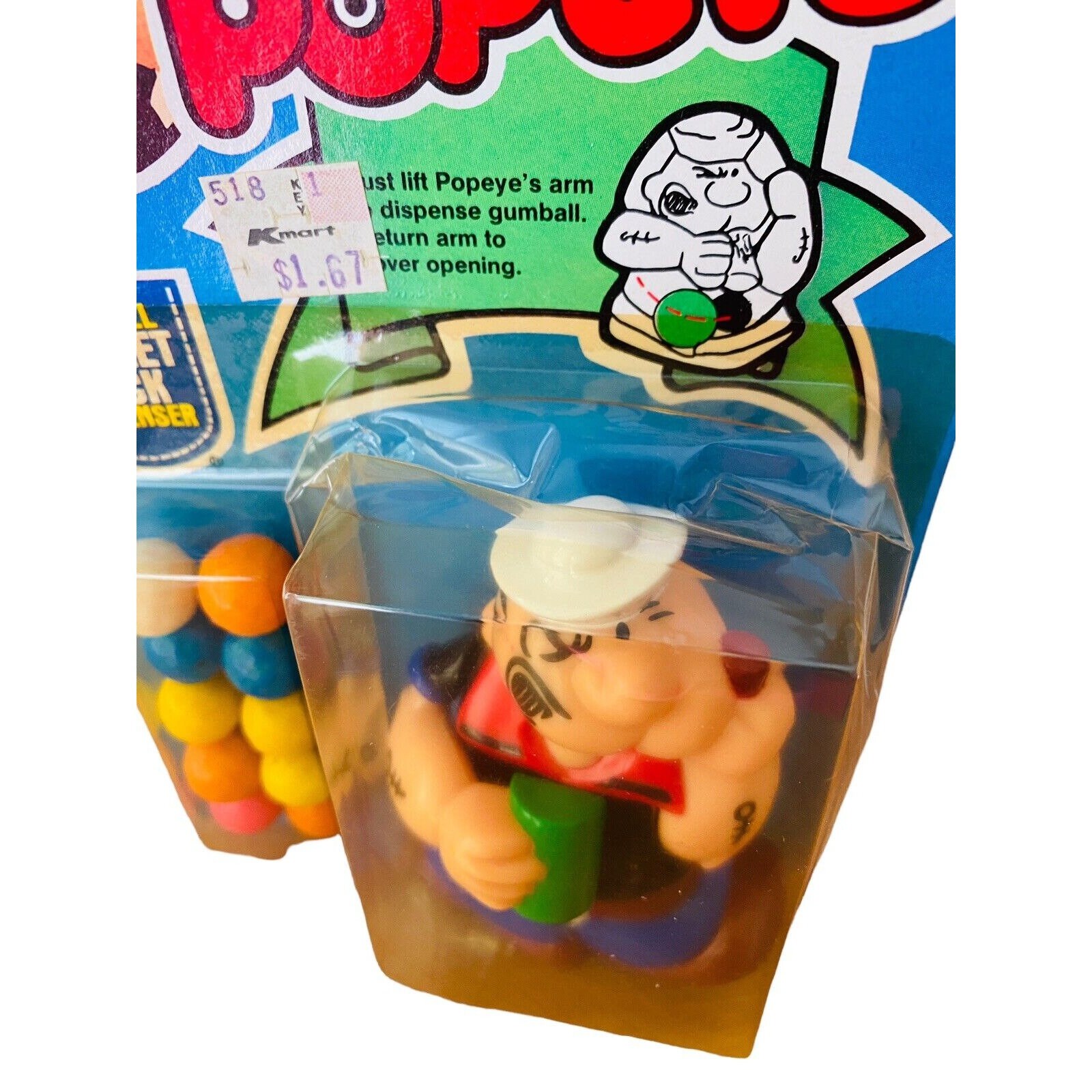 Vintage Popeye 1983 Gum Ball Pocket Pack Dispenser by Superior ...