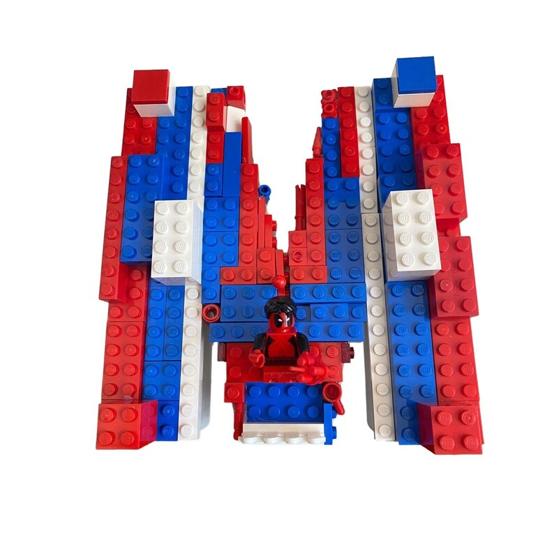 Lego Children’s Room Decor Letter “M” Wall Hanging or Shelf Decor Red ...
