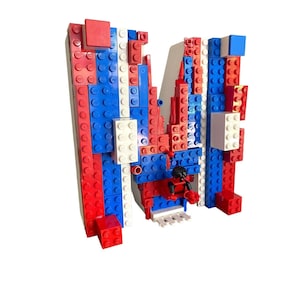 Lego Children’s Room Decor Letter “M” Wall Hanging or Shelf Decor Red ...