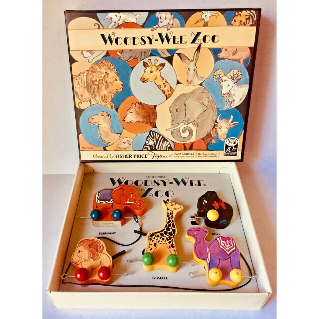 NIB Fisher Price Woodsy Wee Zoo Pull Toy Limited Edition #00109 LOW ...