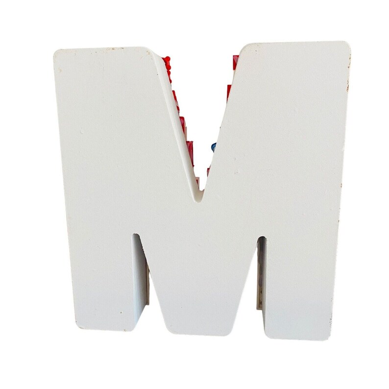 Lego Children’s Room Decor Letter “M” Wall Hanging or Shelf Decor Red ...