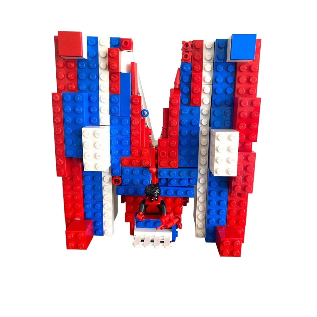 Lego Children’s Room Decor Letter “M” Wall Hanging or Shelf Decor Red ...