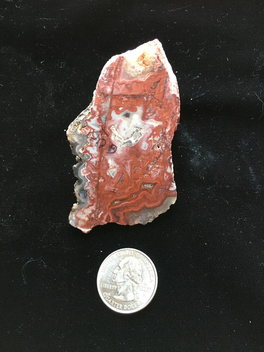 RED CRAZY LACE Stone Slab From Mexico Free Shipping Item 1565 - Etsy