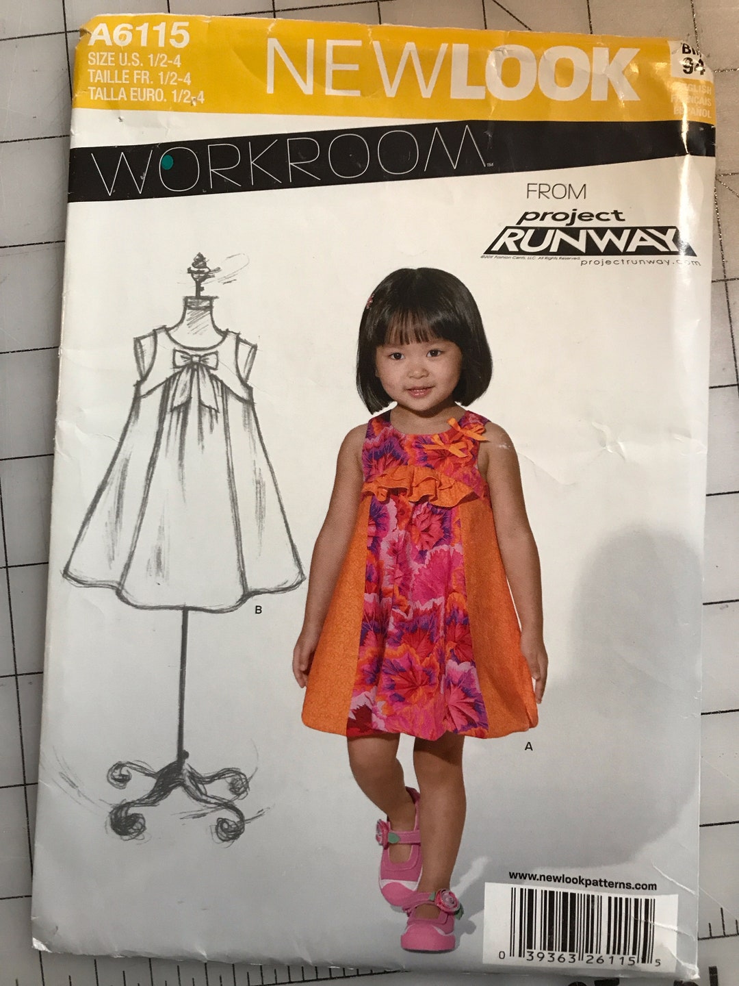 New Look 6115 Little Girls Dress Pattern Uncut - Etsy