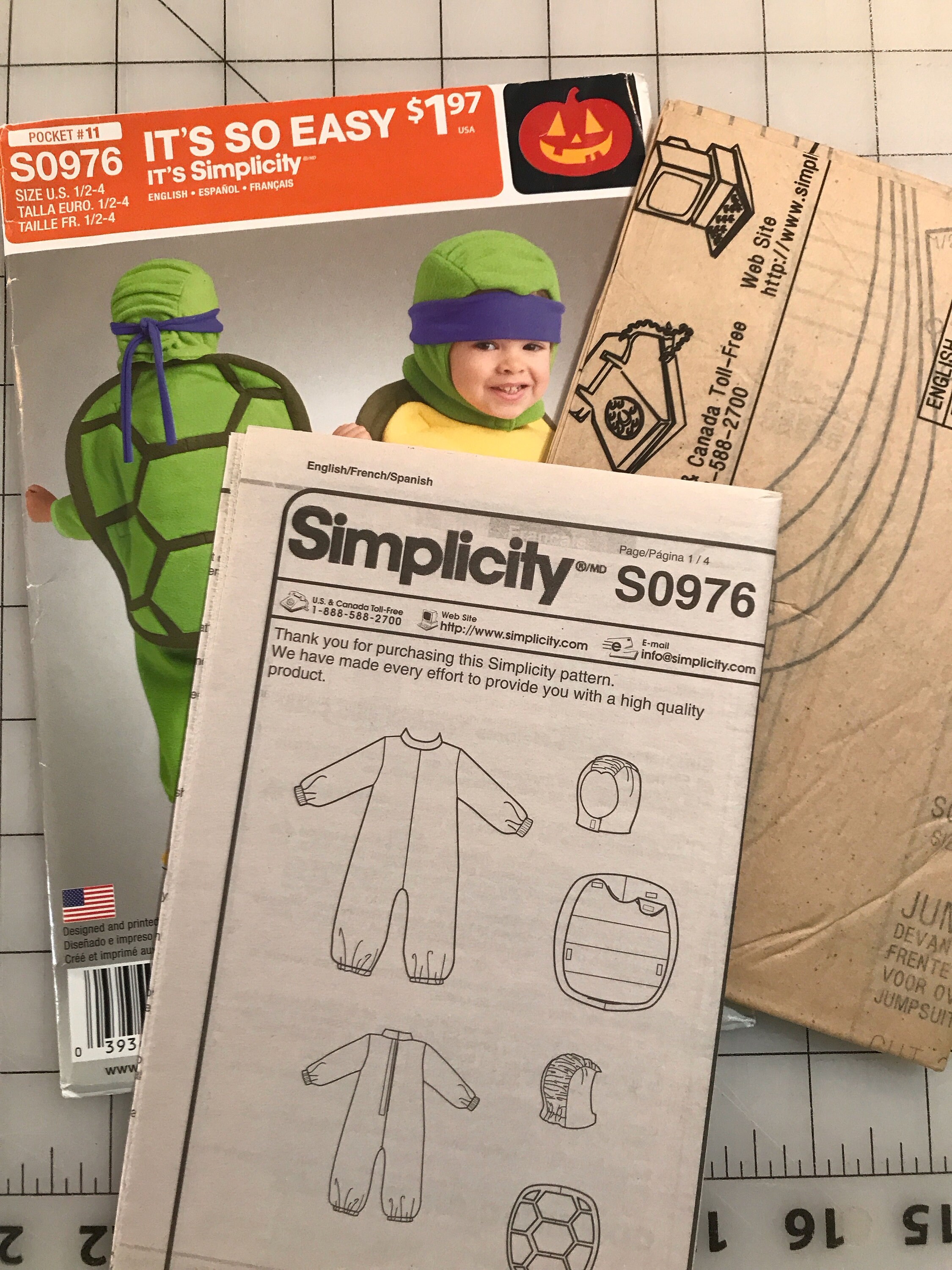 Simplicity 0976 Cosplay Fantasy LARP Costume Ninja Turtle Pattern UNCUT ...