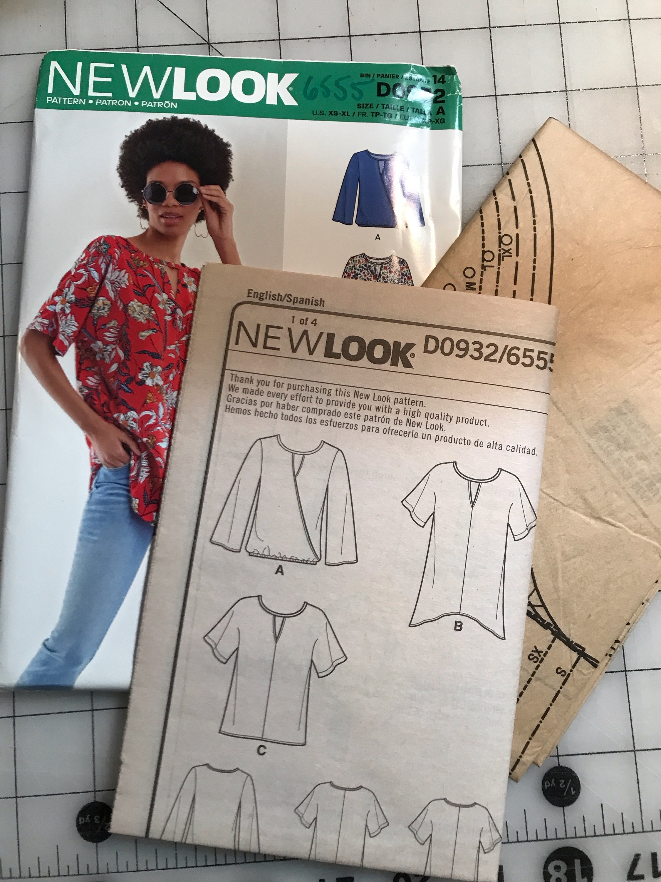 New Look 6555 Top Pattern Uncut - Etsy