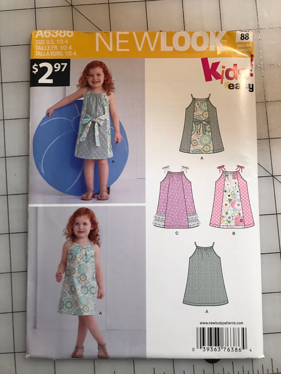 New Look 6385 Little Girls Dress Pattern Uncut - Etsy