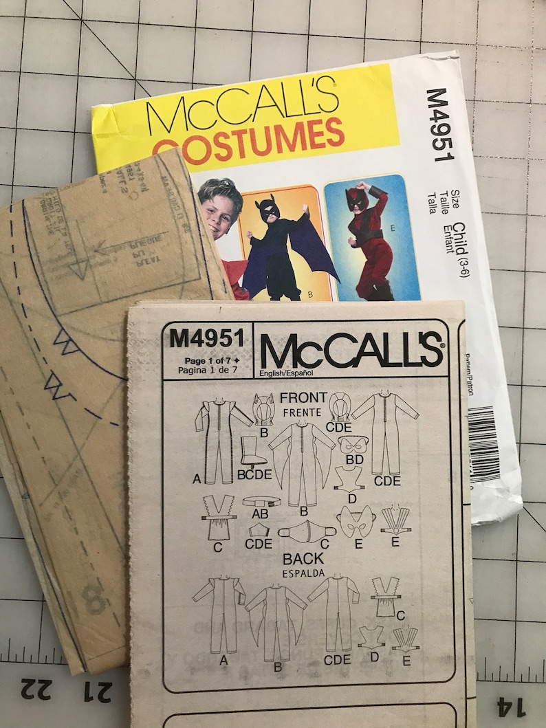 Mccall’s 4951 Ninja Super Hero Cosplay Fantasy LARP Costume Pattern ...