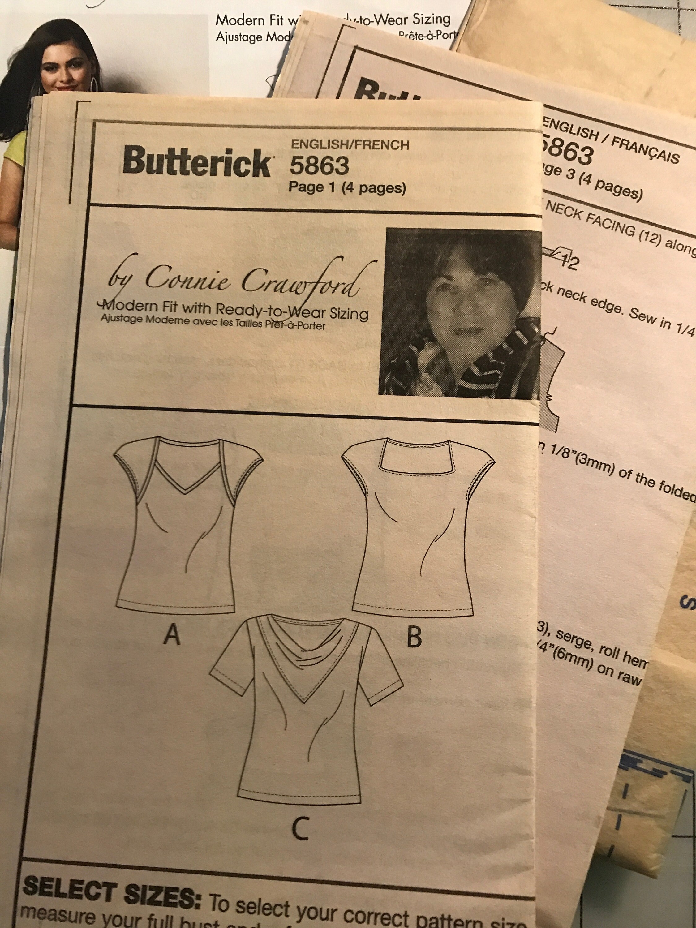 Butterick 5863 Connie Crawford Top Pattern UNCUT - Etsy