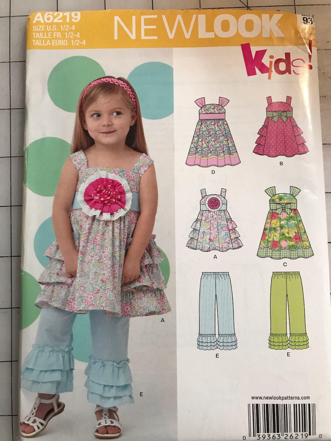 New Look 6219 Little Girls Dress Pattern Uncut - Etsy