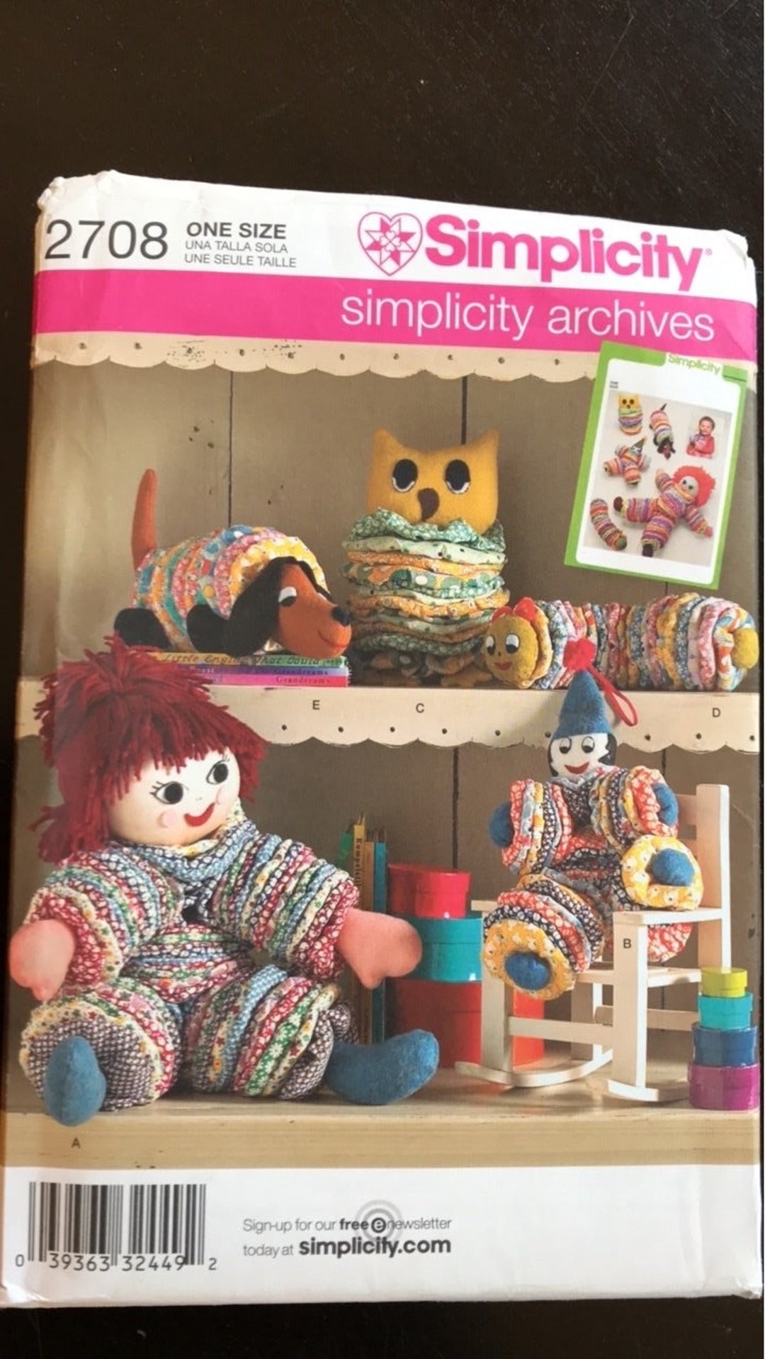 Simplicity 2708 Quilted Craft Pattern Doll Quilted Owl Quilted - Etsy