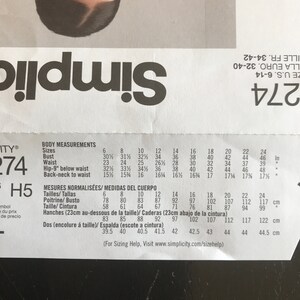 Simplicity 9274 Top Pattern UNCUT - Etsy