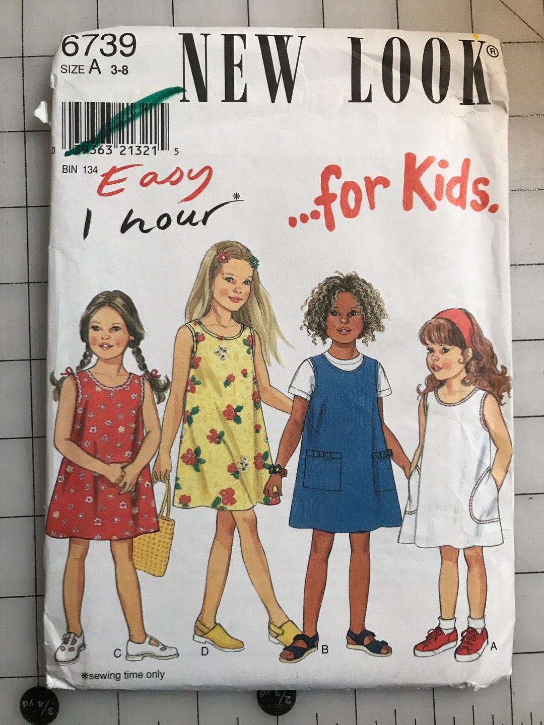 New Look 6739 Little Girls Dress Pattern Uncut - Etsy