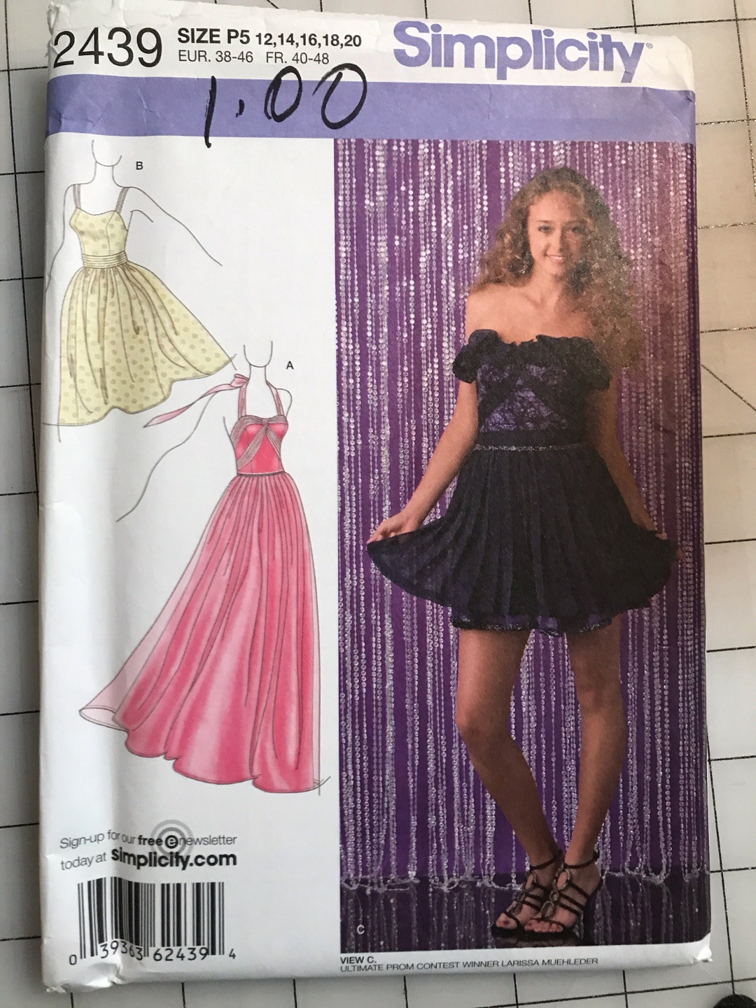 Simplicity 2439 Teen/prom Dress Pattern - Uncut - Etsy