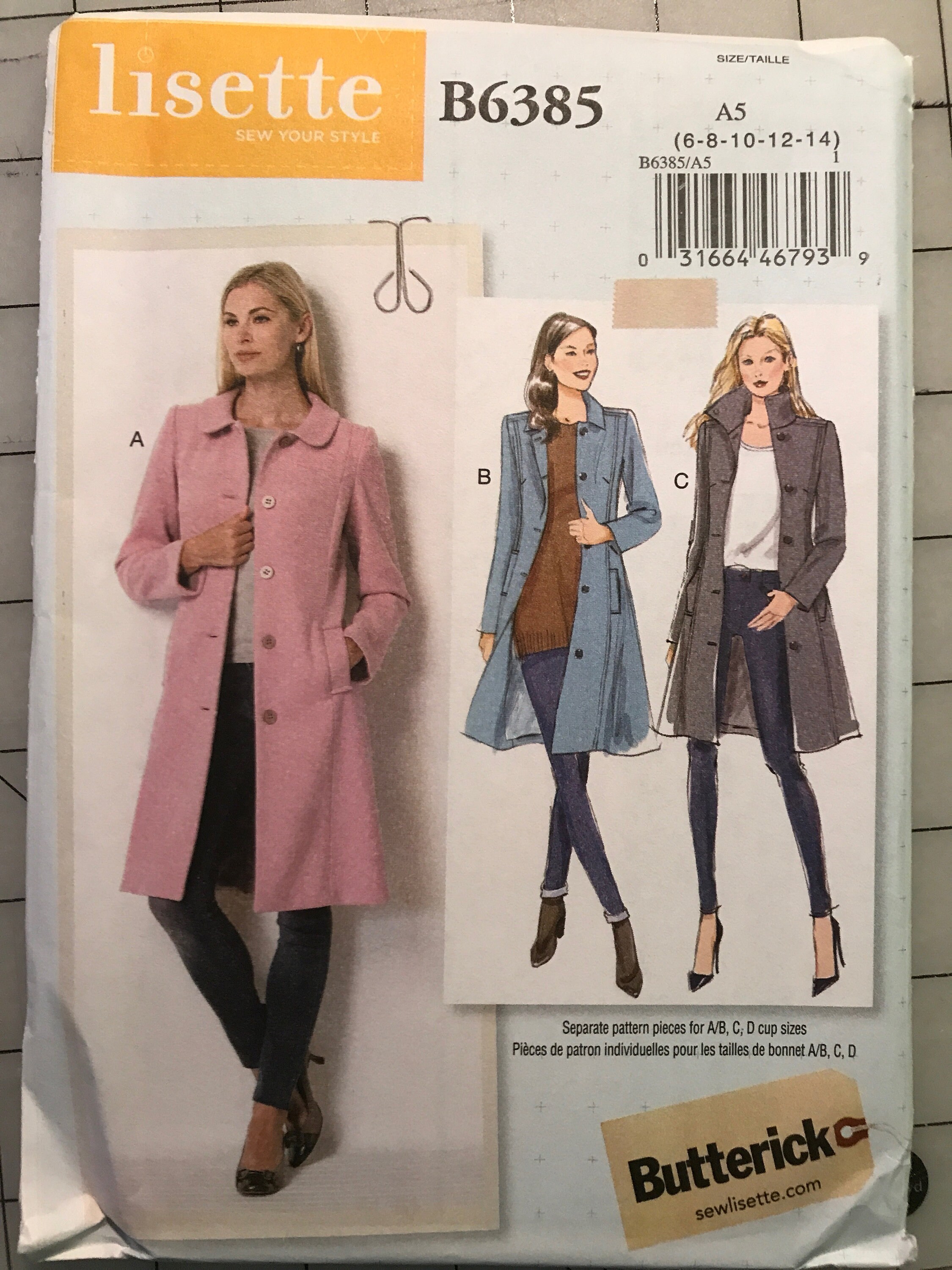 Butterick 6385 Coat Pattern UNCUT - Etsy