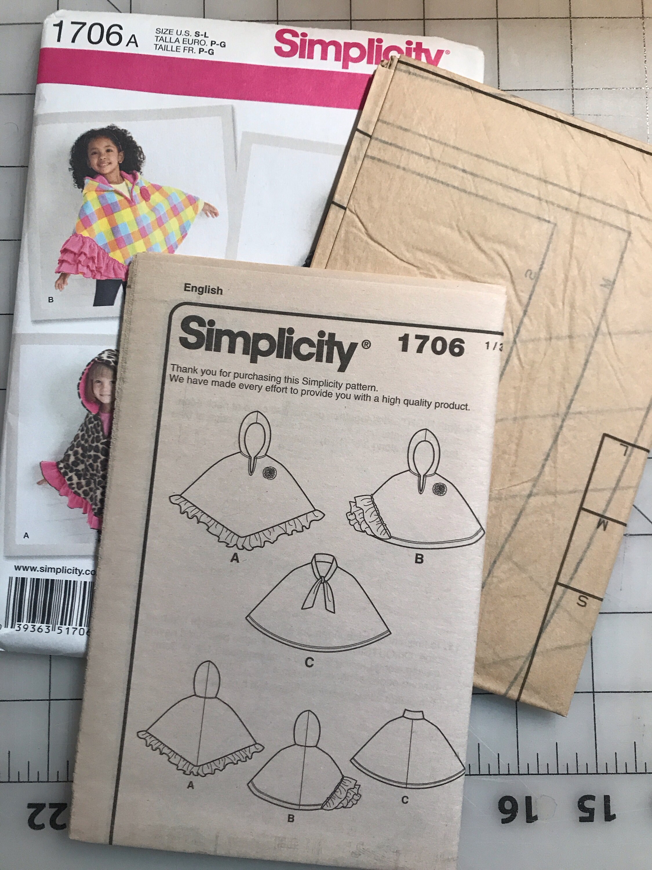 Simplicity 1706 Little GIRL CAPE Pattern - Uncut - Etsy
