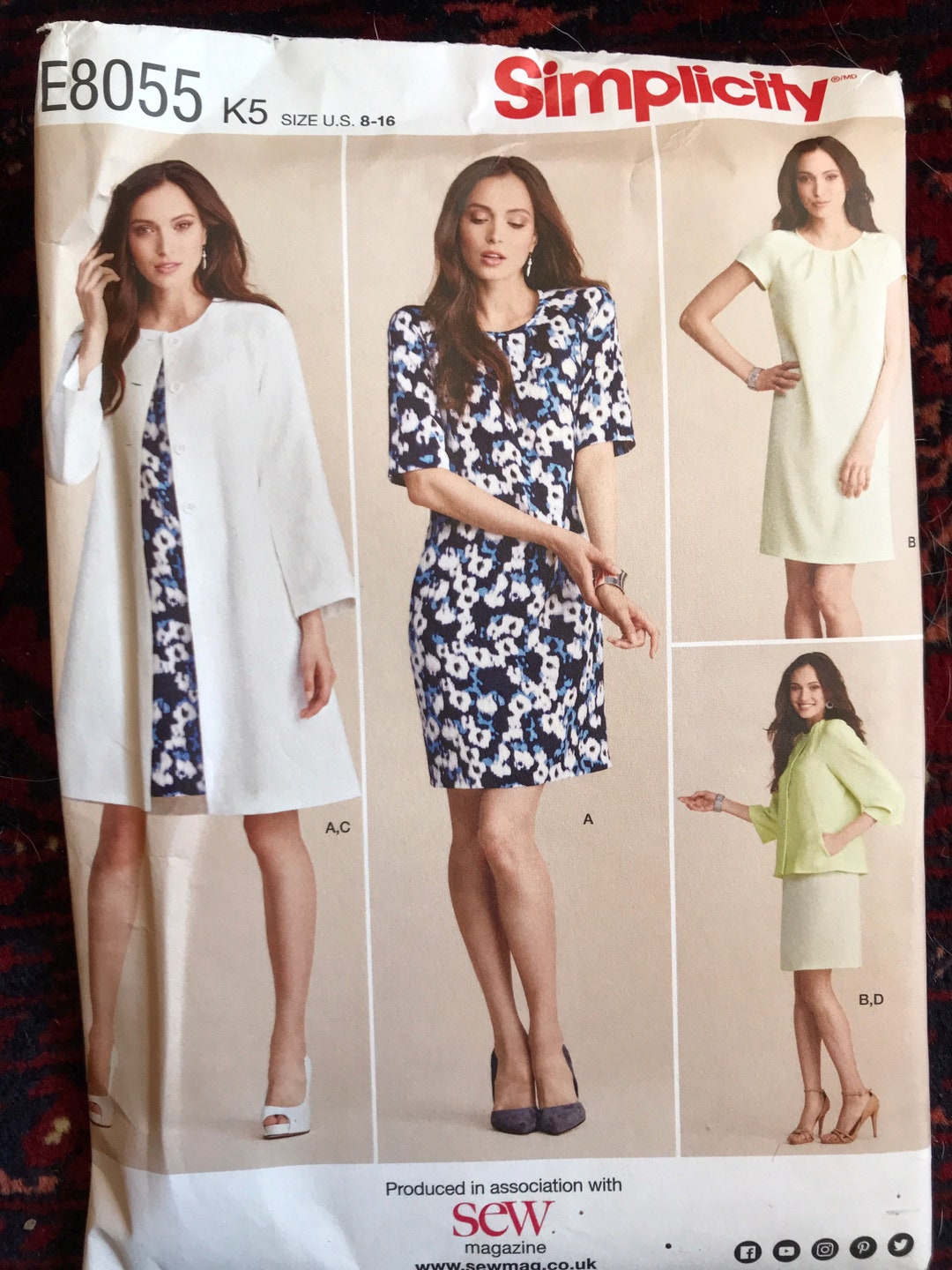 Simplicity 8055 Dress and Coat Uncut Pattern - Etsy