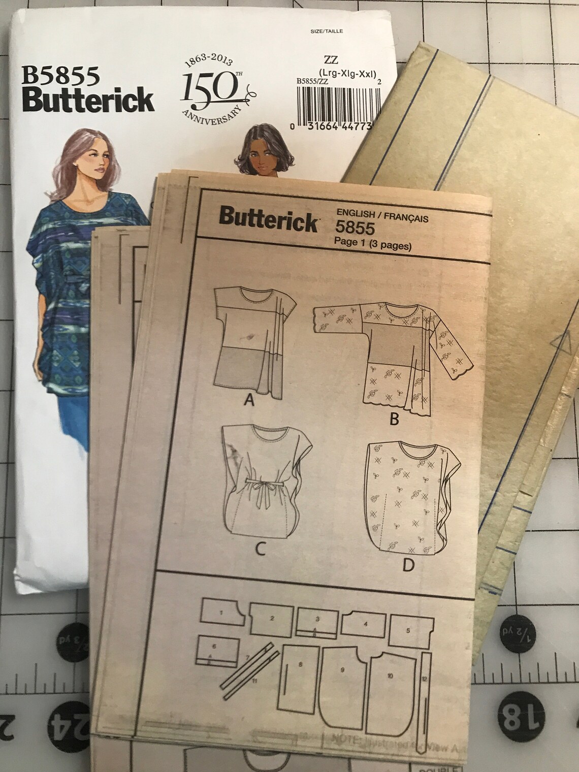 Butterick 5855 Top Pattern UNCUT - Etsy