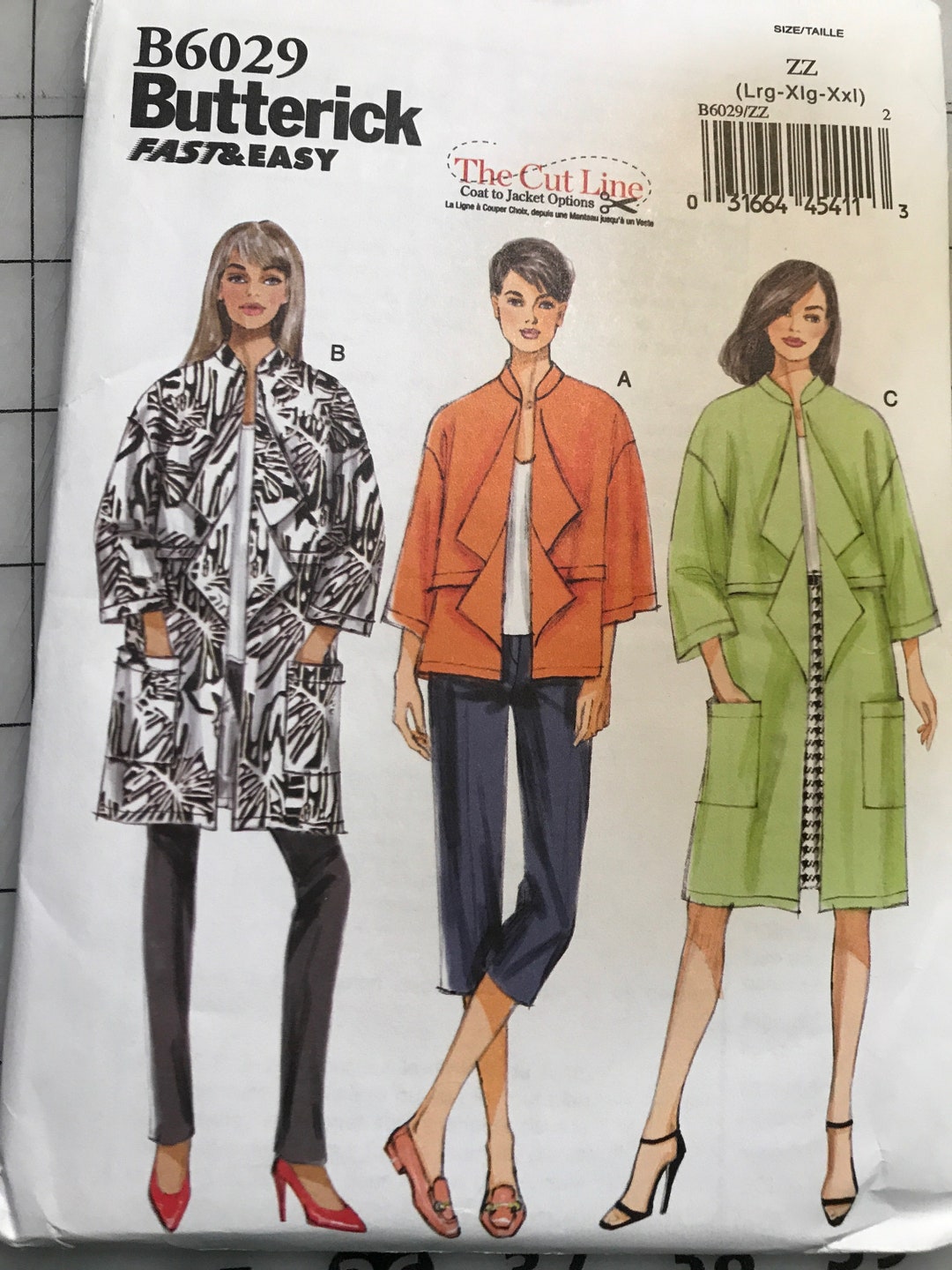 Butterick 6029 Jacket Pattern Uncut - Etsy