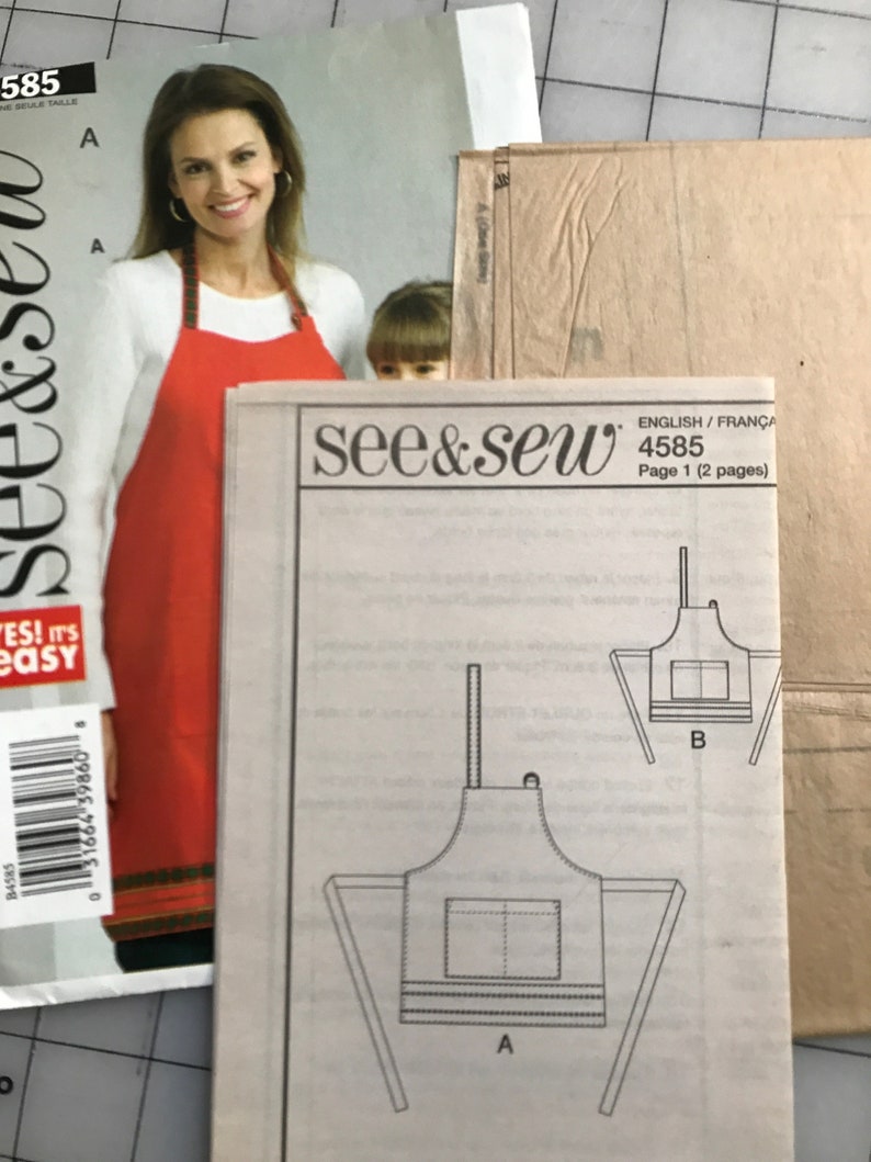 Butterick 4585 Mom and Me Apron Pattern UNCUT - Etsy