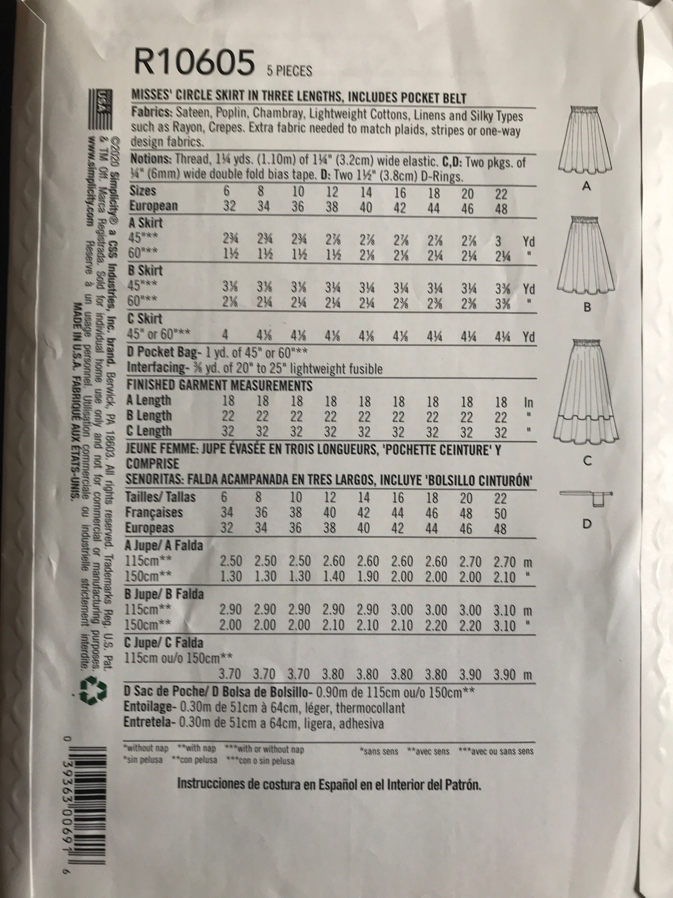 Simplicity 9144 Womens Skirt Pattern Uncut - Etsy