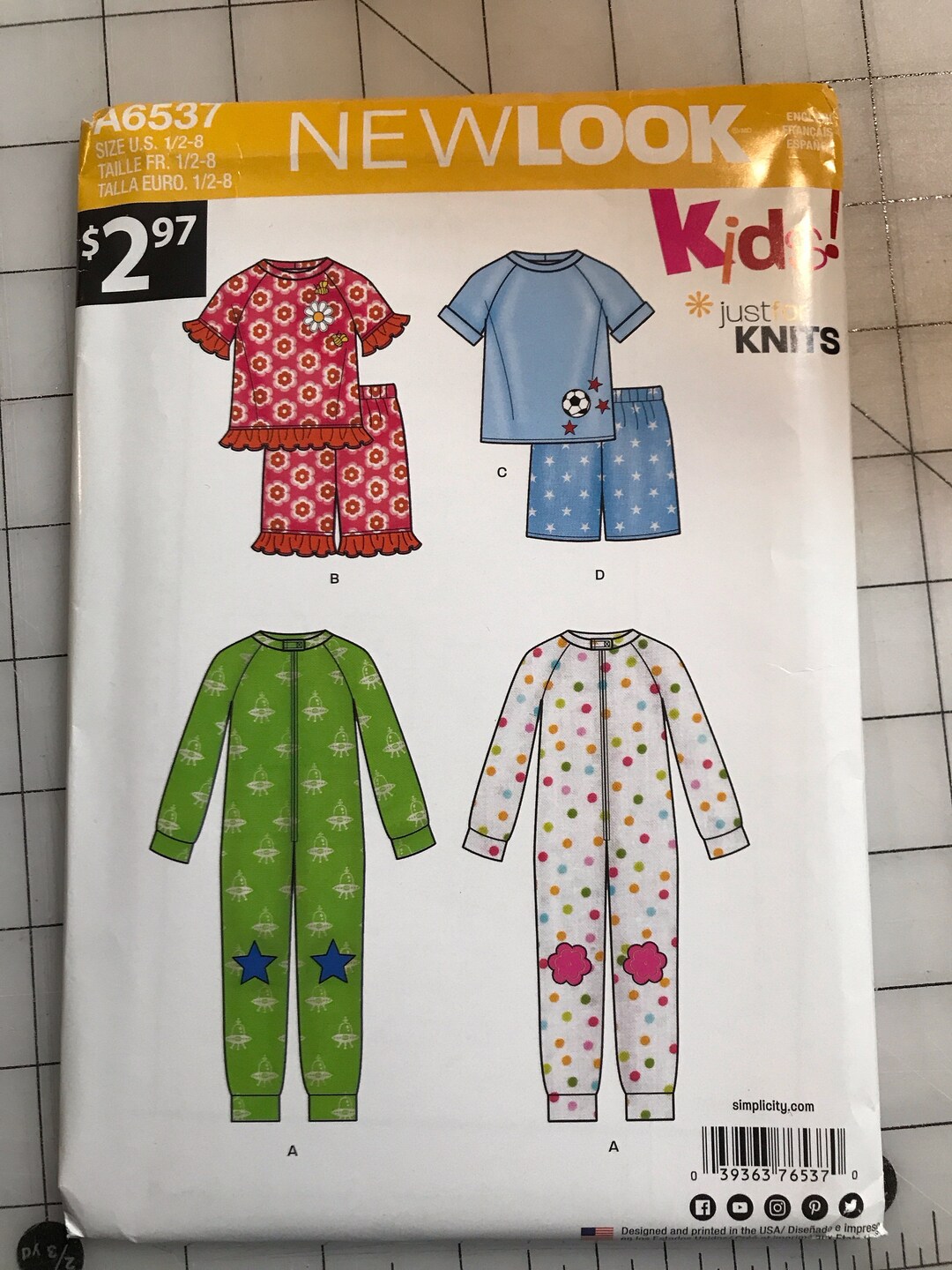 New Look 6537 Childs Pajama Pattern Sleepwear Pattern Uncut - Etsy