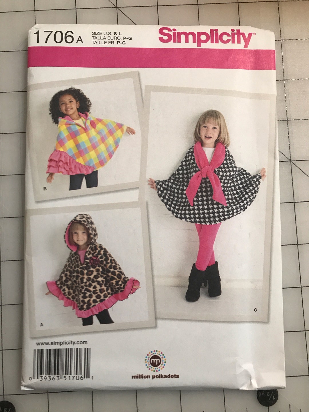 Simplicity 1706 Little GIRL CAPE Pattern - Uncut - Etsy