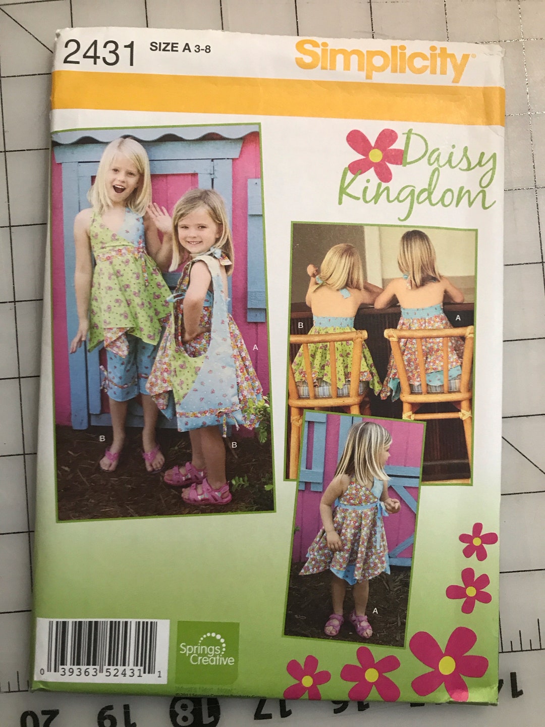 Simplicity 2431 Little GIRL Dress Pattern Bag Pattern - Uncut - Etsy