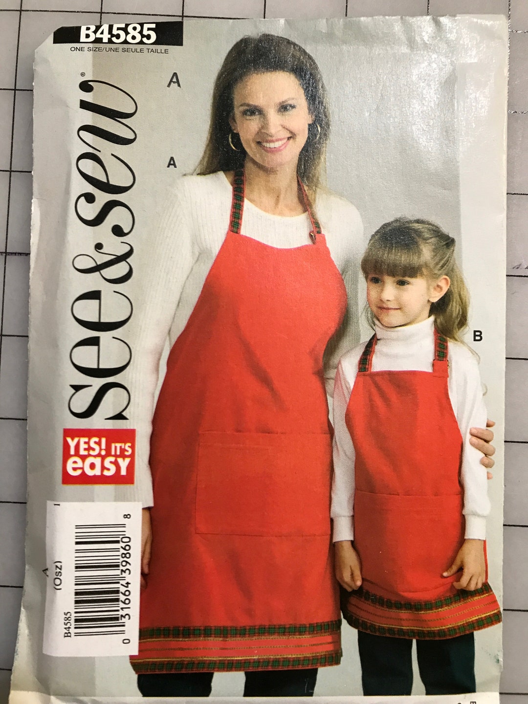 Butterick 4585 Mom and Me Apron Pattern UNCUT - Etsy