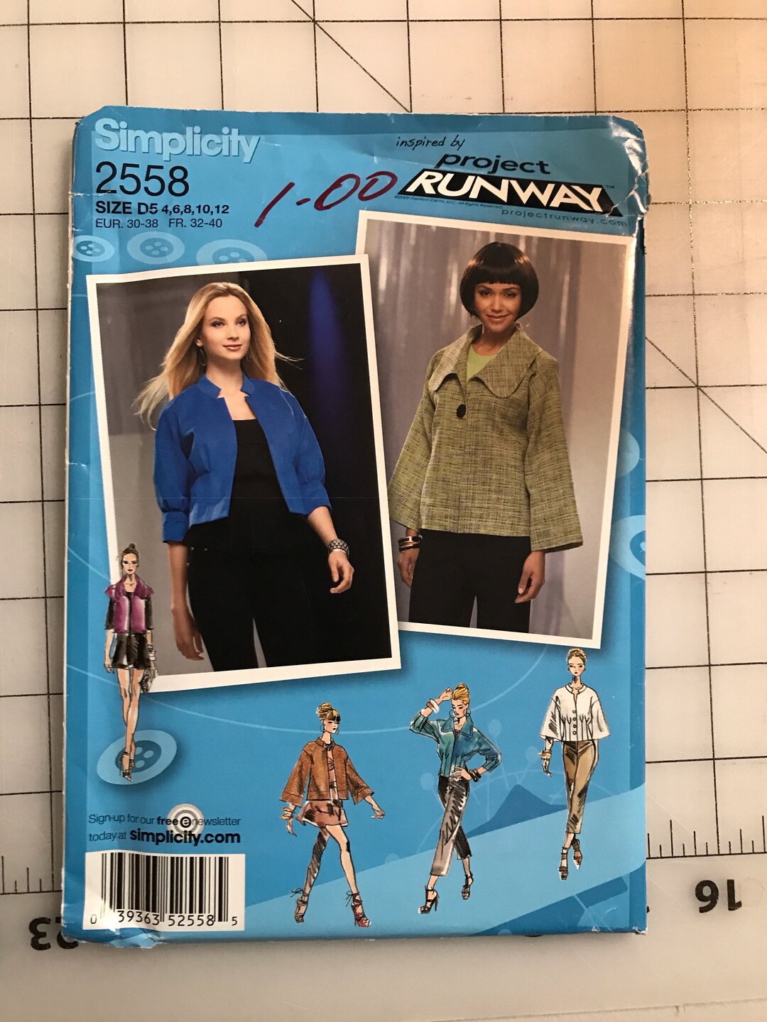 Simplicity 2558 Womens Jacket Pattern UNCUT Top Pattern Project Runway ...