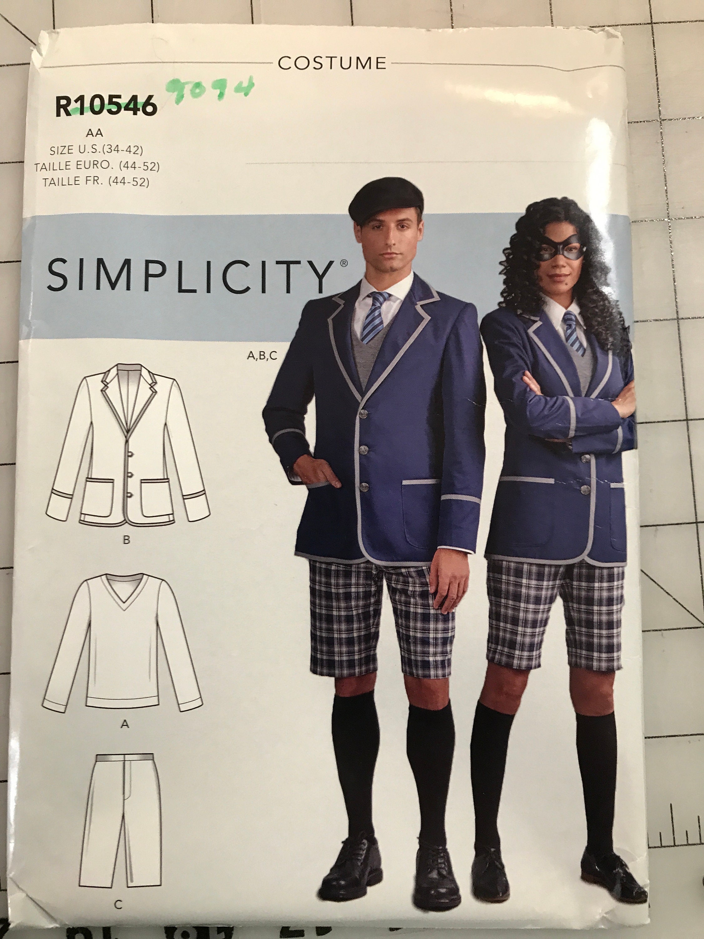 Simplicity 9094 Cosplay Fantasy Halloween Costume School Uniform - Etsy