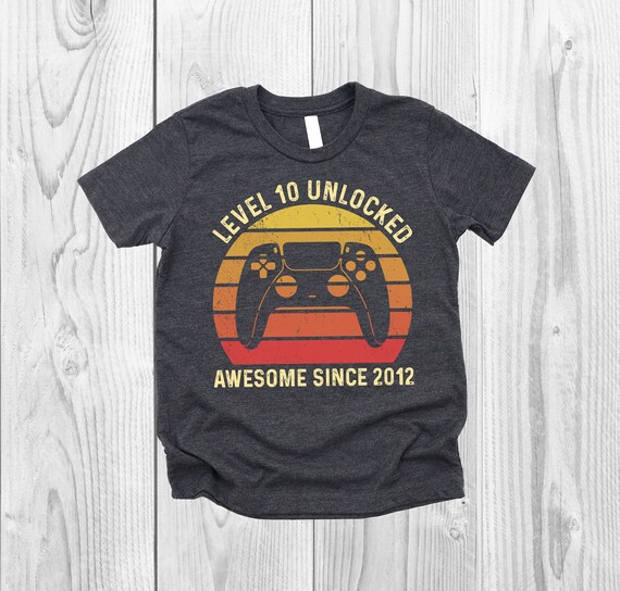 10th Birthday Gamer Shirt / 10 Year Old Birthday Gamer Gift / - Etsy