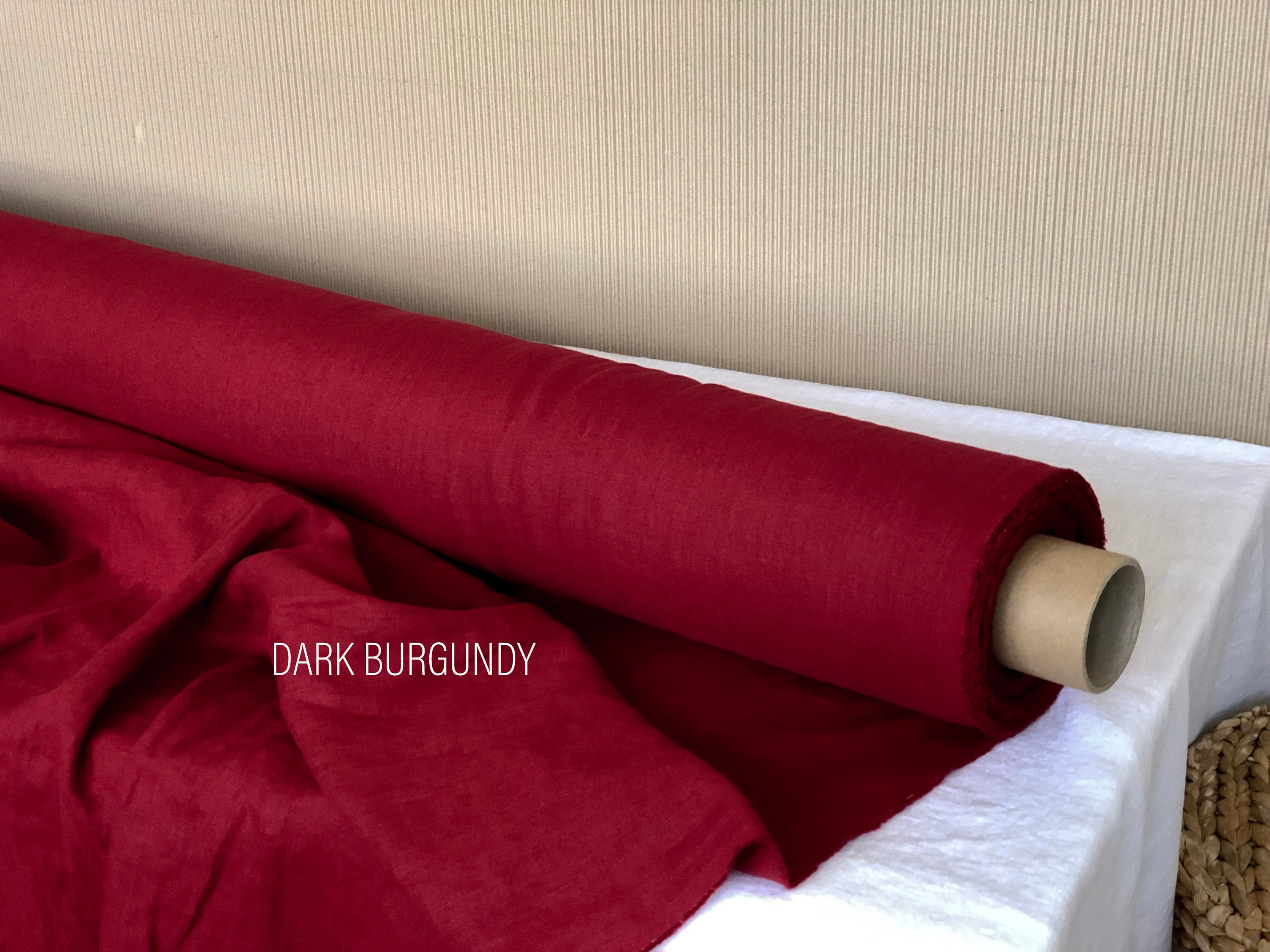 Burgundy Plum Linen Fabric: Softened Lightweight 205gsm - Etsy UK