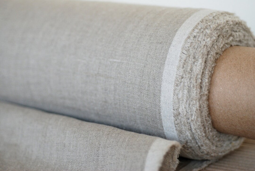 Natural Undyed Linen Fabric: Organic Flax, Stonewashed Linen by the ...