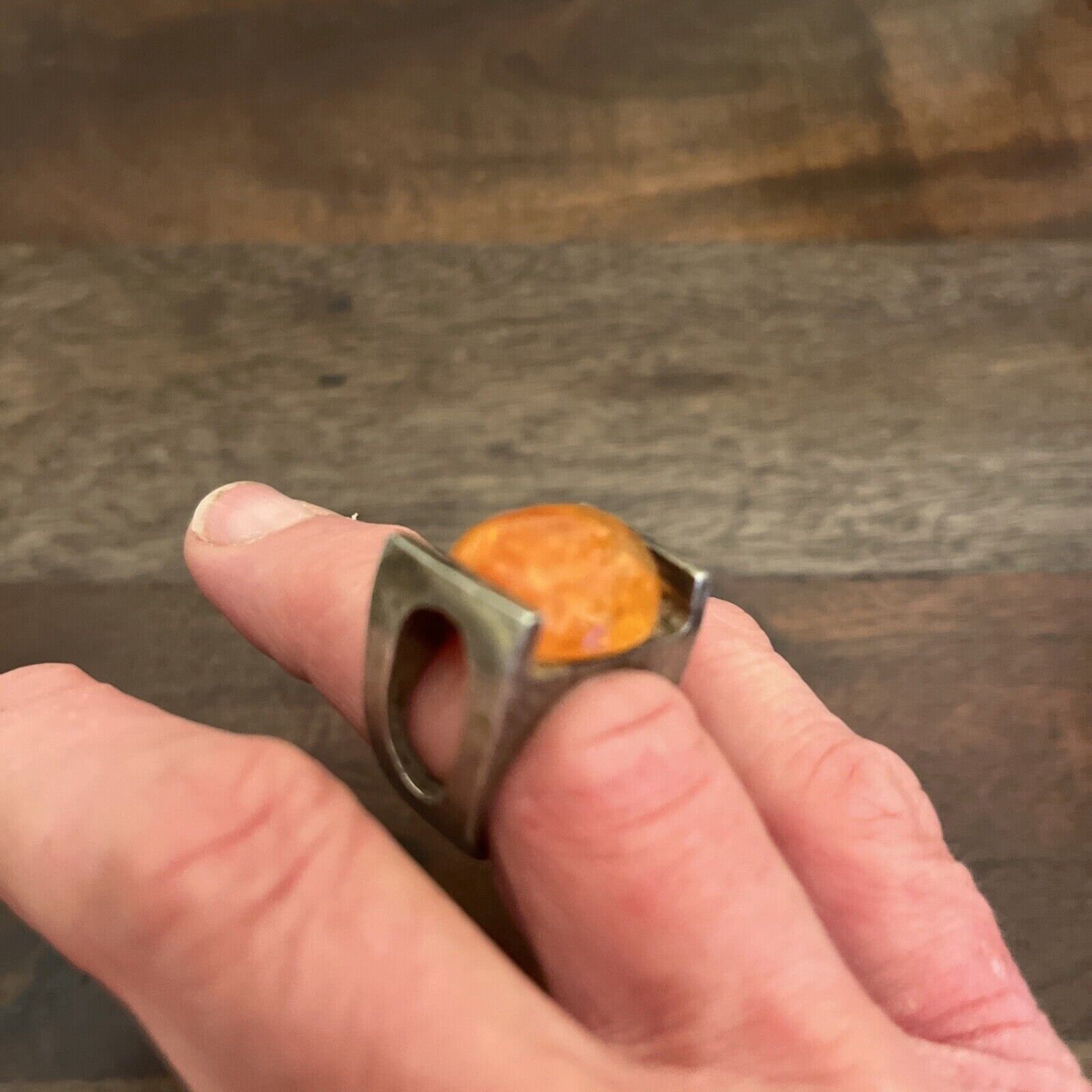 Brutalist Scandinavian Ring Mid Century ONE of a KIND Handmade Silver ...