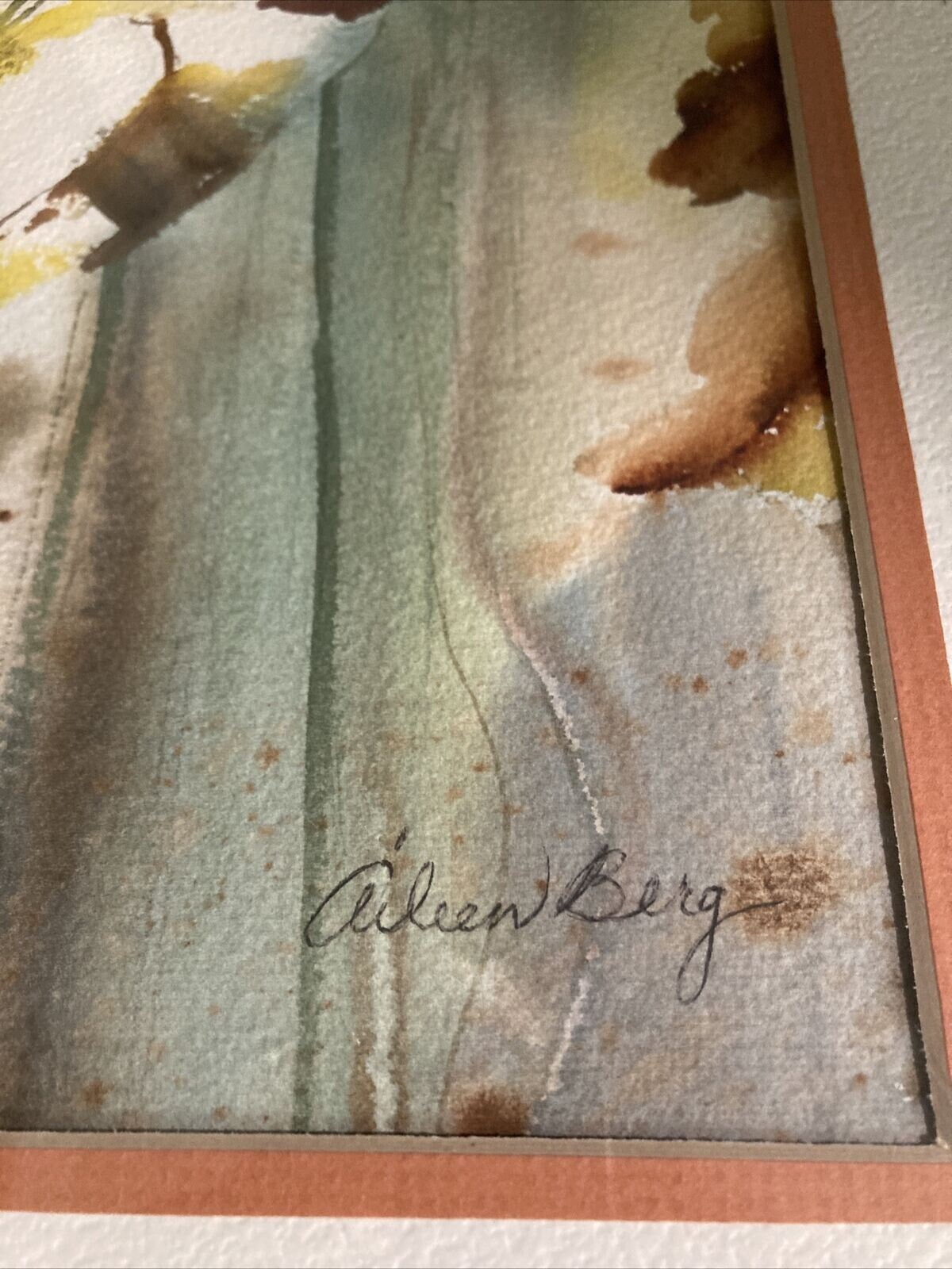 AILEEN Berg-original Mid Century Watercolor PNTG Beautiful | Etsy