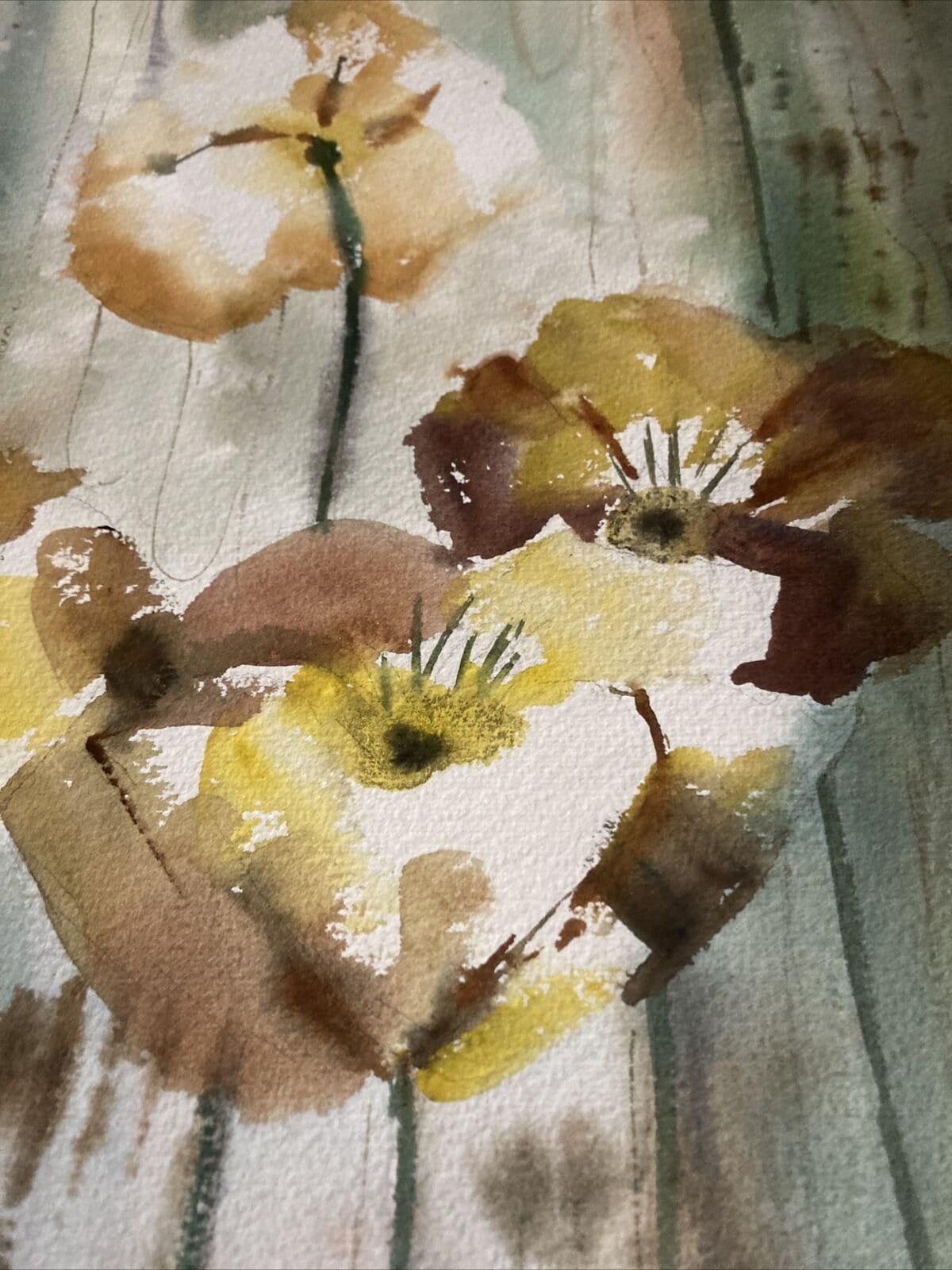 AILEEN Berg-original Mid Century Watercolor PNTG Beautiful Abstract ...