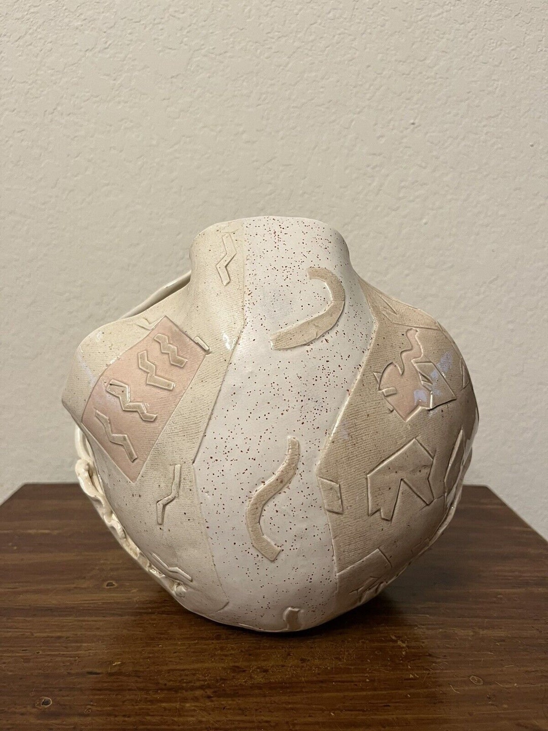 Barbara Demery Postmodern Pottery Vase Bowl - ABSTRACT - 1986 SIGNED - Etsy