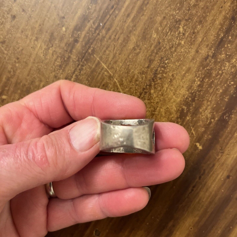 Brutalist Scandinavian Ring Mid Century ONE of a KIND Handmade Silver ...
