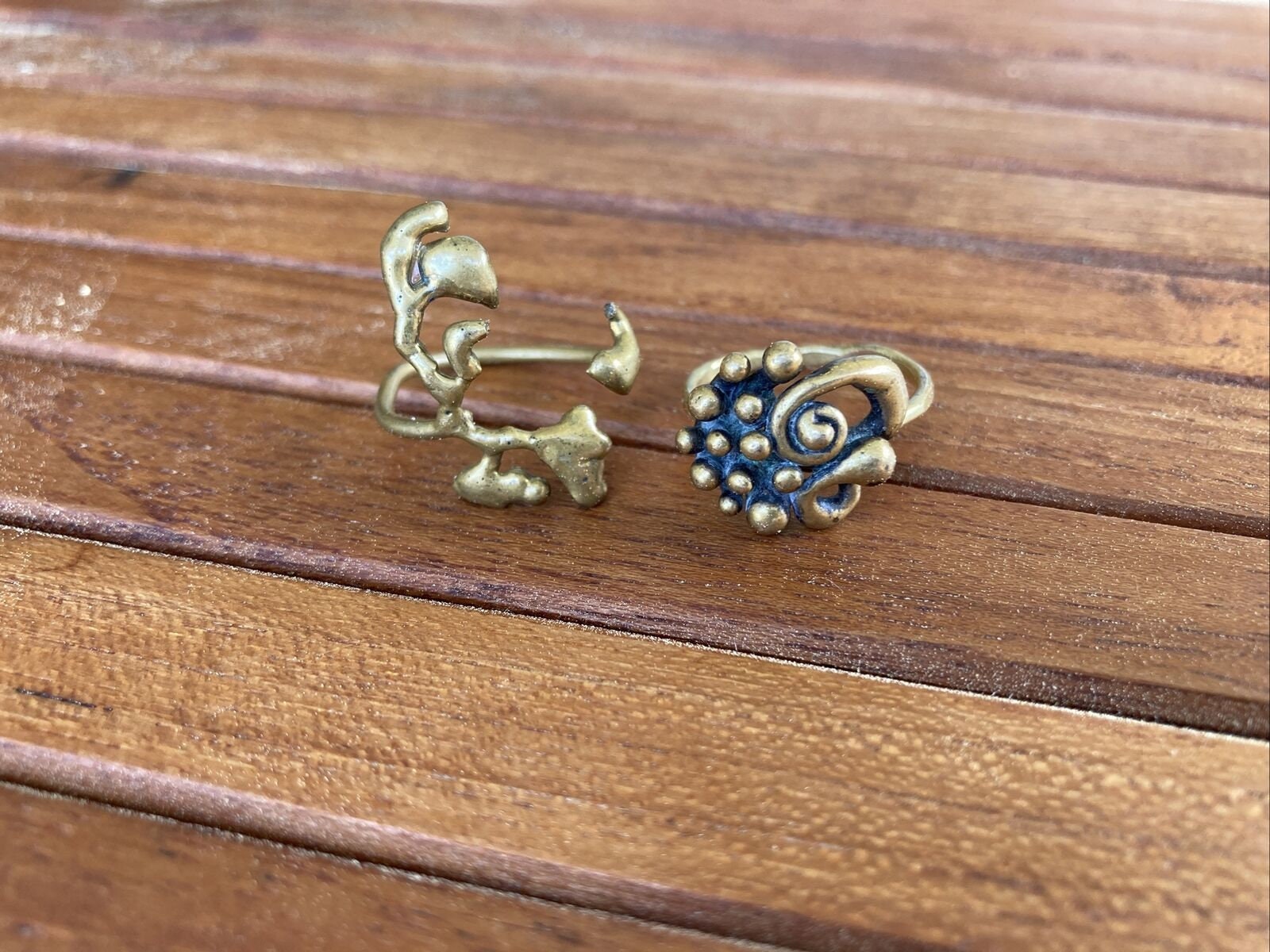 JACK BOYD 2 Brutalist Rings MC Modernist Bronze Rings - Etsy Nederland