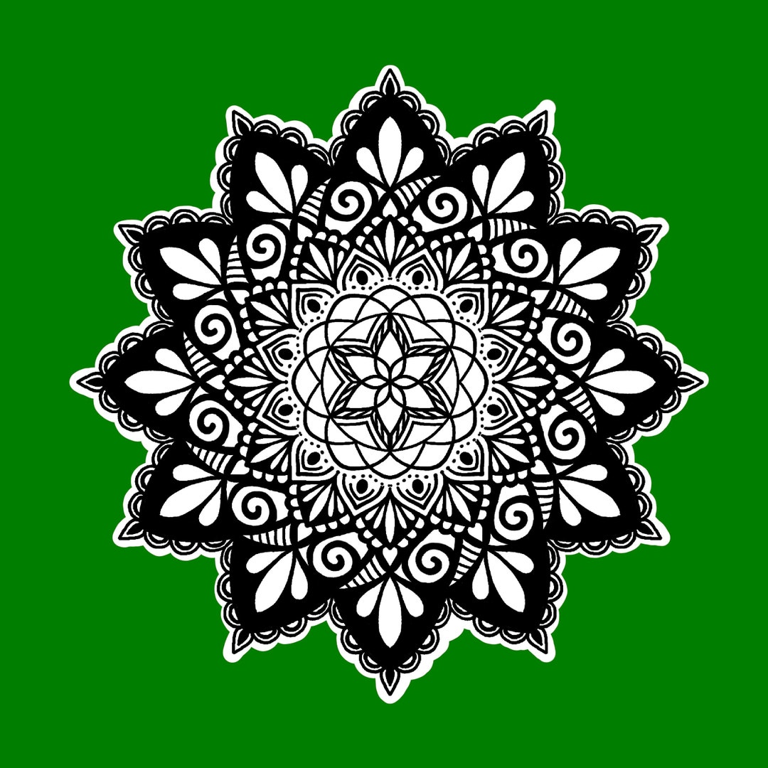 Whimsy Mandala Sticker by Mamamandala Designs - Etsy
