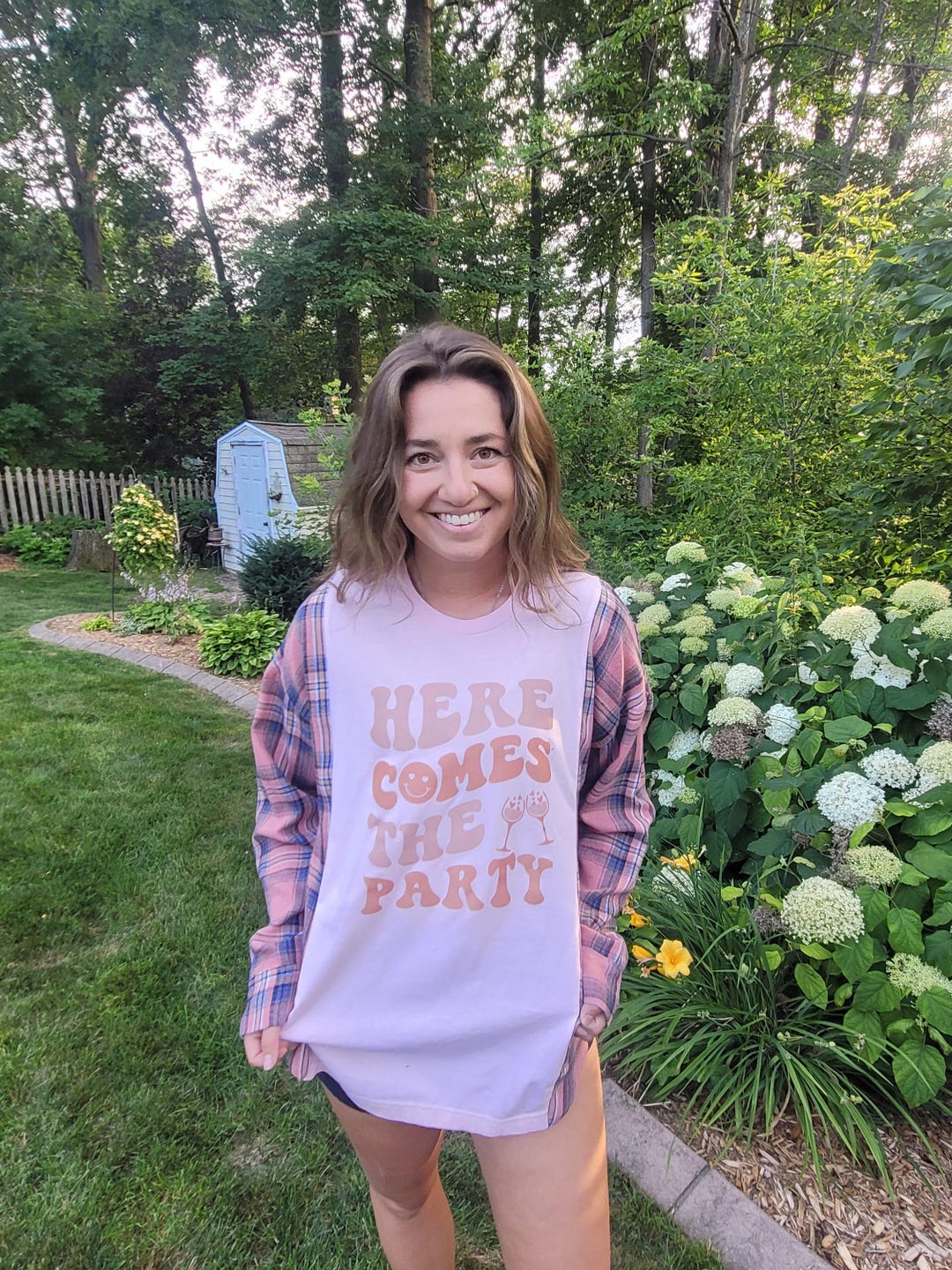 Upcycled Flannel Shirt & Tee Shirt Combo - Repurposed - Rescued ...
