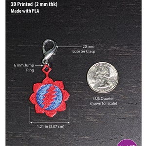 13 Point Bolt Charm - Charm Bolt - 13 Point Bolt - Grateful - Dead ...