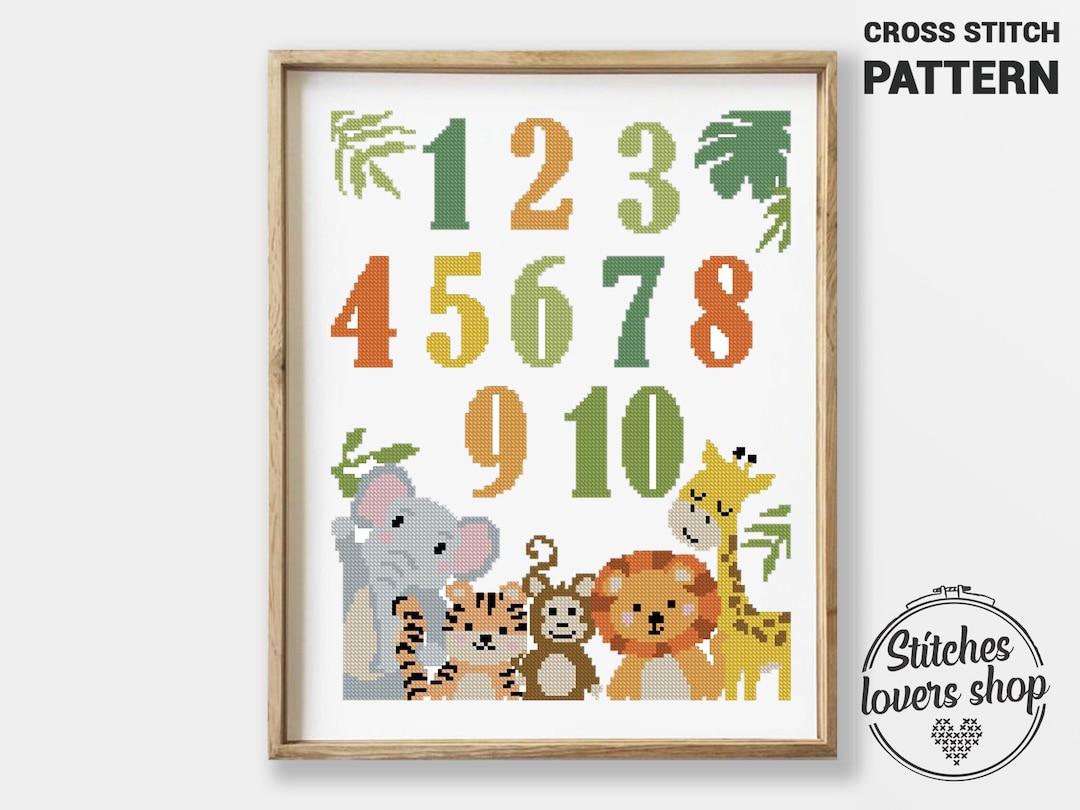 Numbers Cross Stitch Pattern PDF | Modern DIY Design | Easy Counted ...